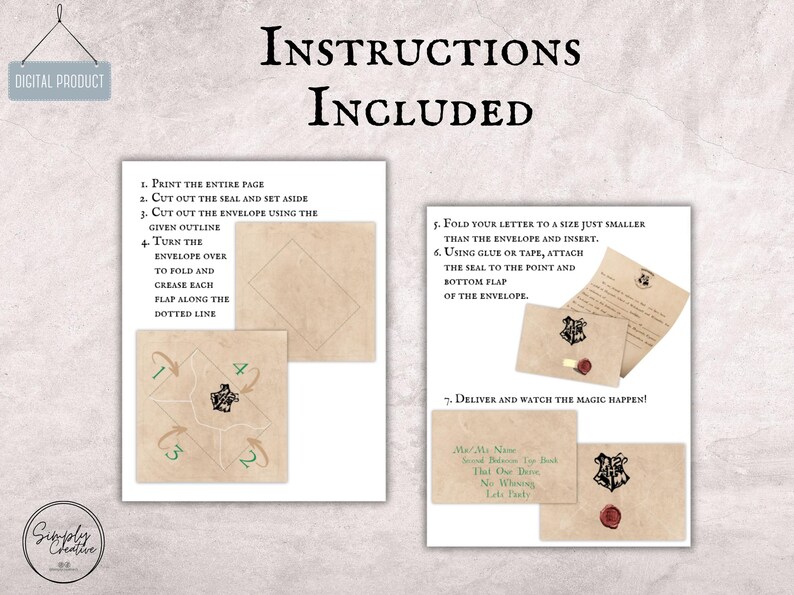 Printable Magic School Envelope Wizard School Acceptance Letter Magical ...