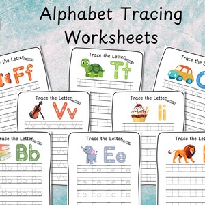 Printable Alphabet Tracing Worksheets for Kids | A-Z Letter Handwriting ...