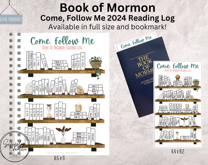 2024 Book of Mormon Reading Chart | Come Follow Me 2024 | Come Follow ...