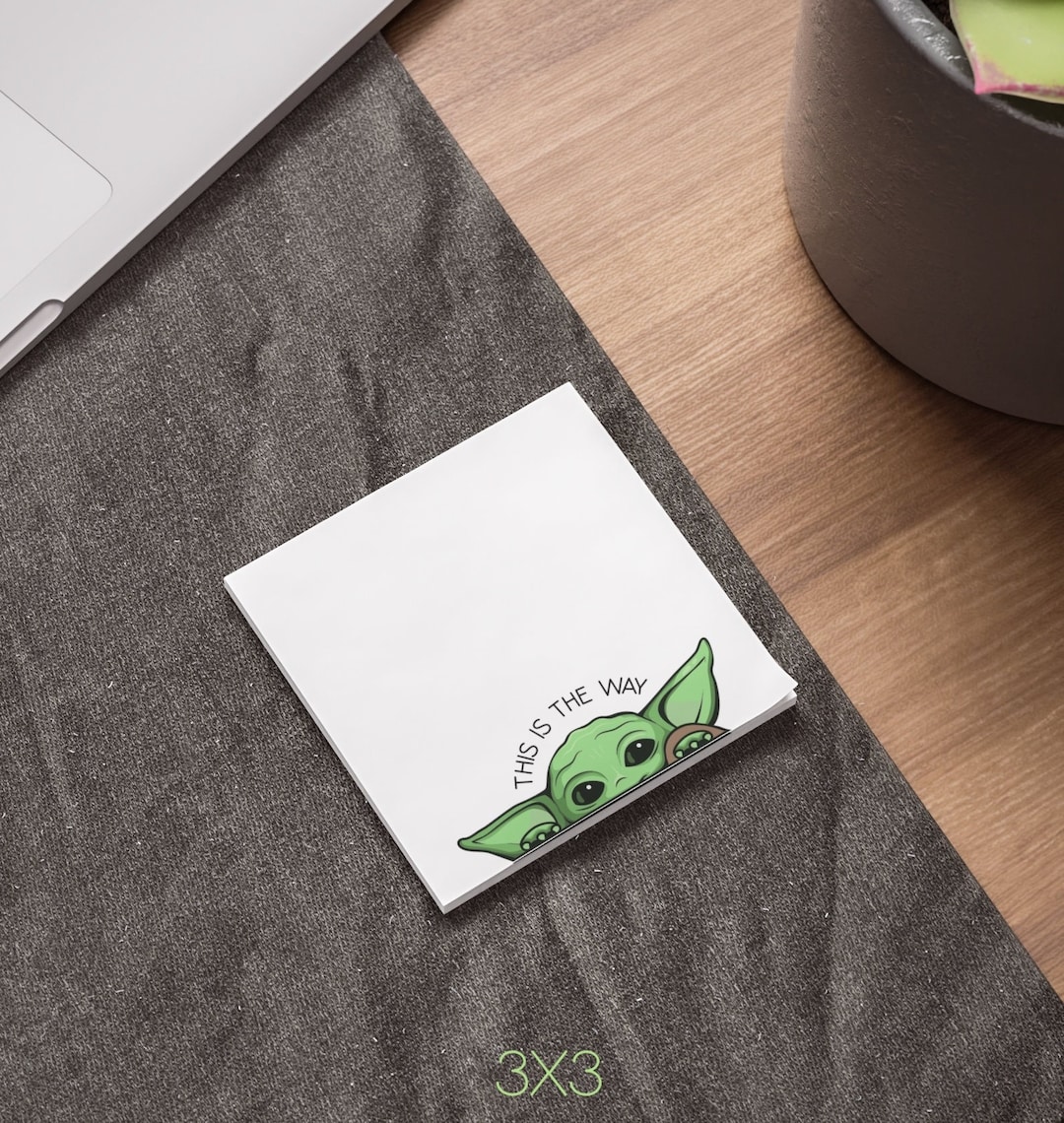 Grogu Post-it® Note Pad Star Wars Mandalorian Baby Yoda Sci-fi Nerd ...