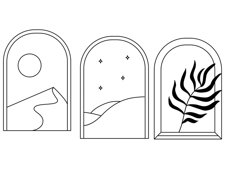 Window View Set 1 Procreate Brush Stamps, 16 Windows - Etsy