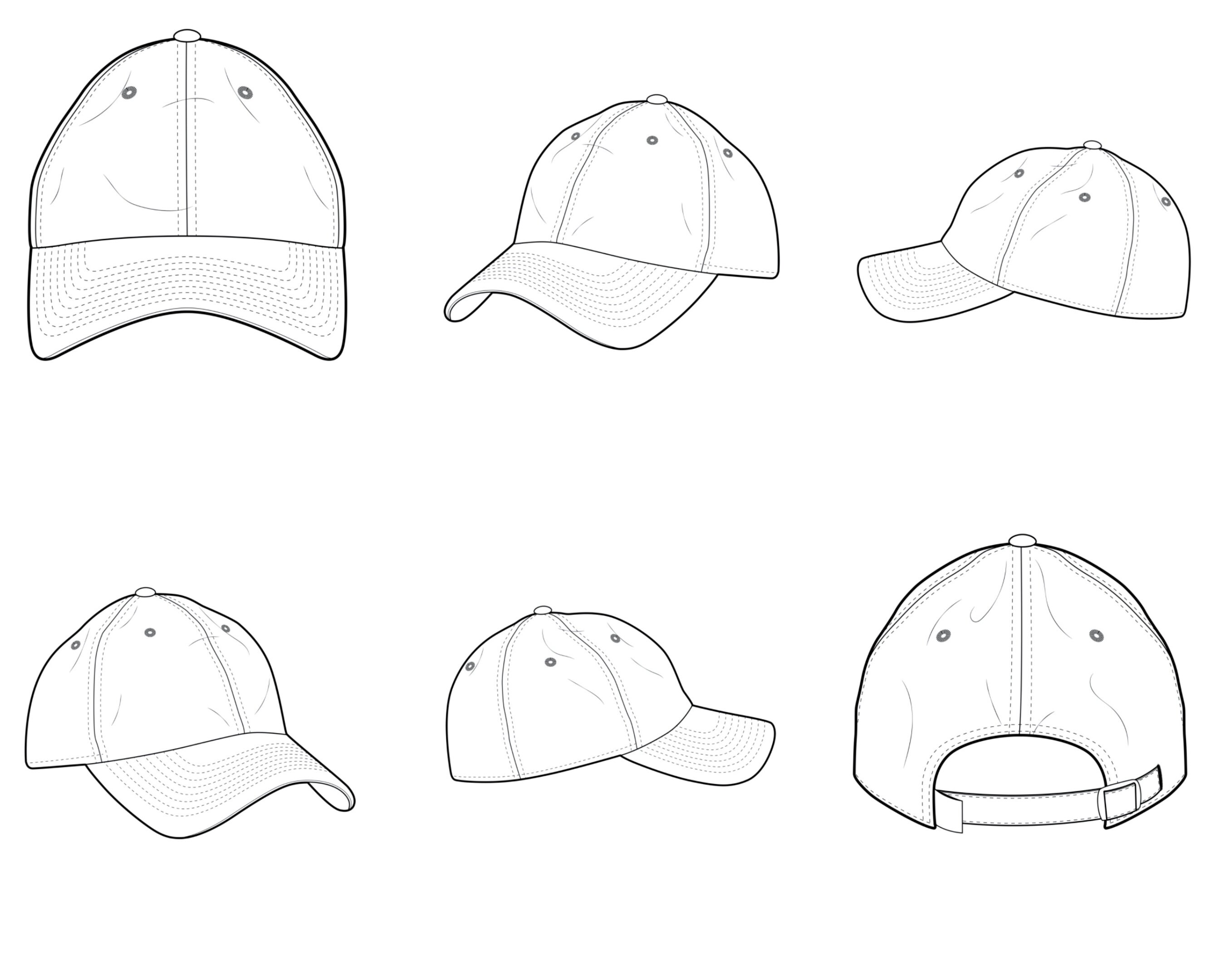 Cap Hat Clothing Procreate Brush Stamps, 31 Cap Hat Stamps - Etsy