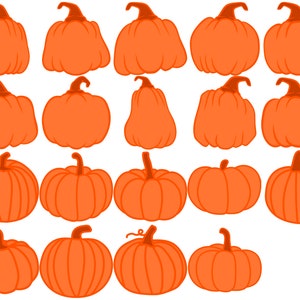 Halloween Pumpkin Procreate Brush Stamps Set 2, 19 Spooky Pumpkin ...