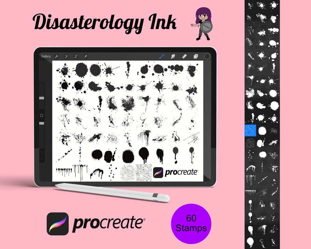 Splash Splatter Marks Set 1 Procreate Brush Stamps, 60 Splashes - Etsy