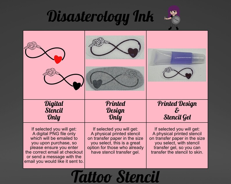 Knotted Infinity Heart Tattoo Stencil - Etsy
