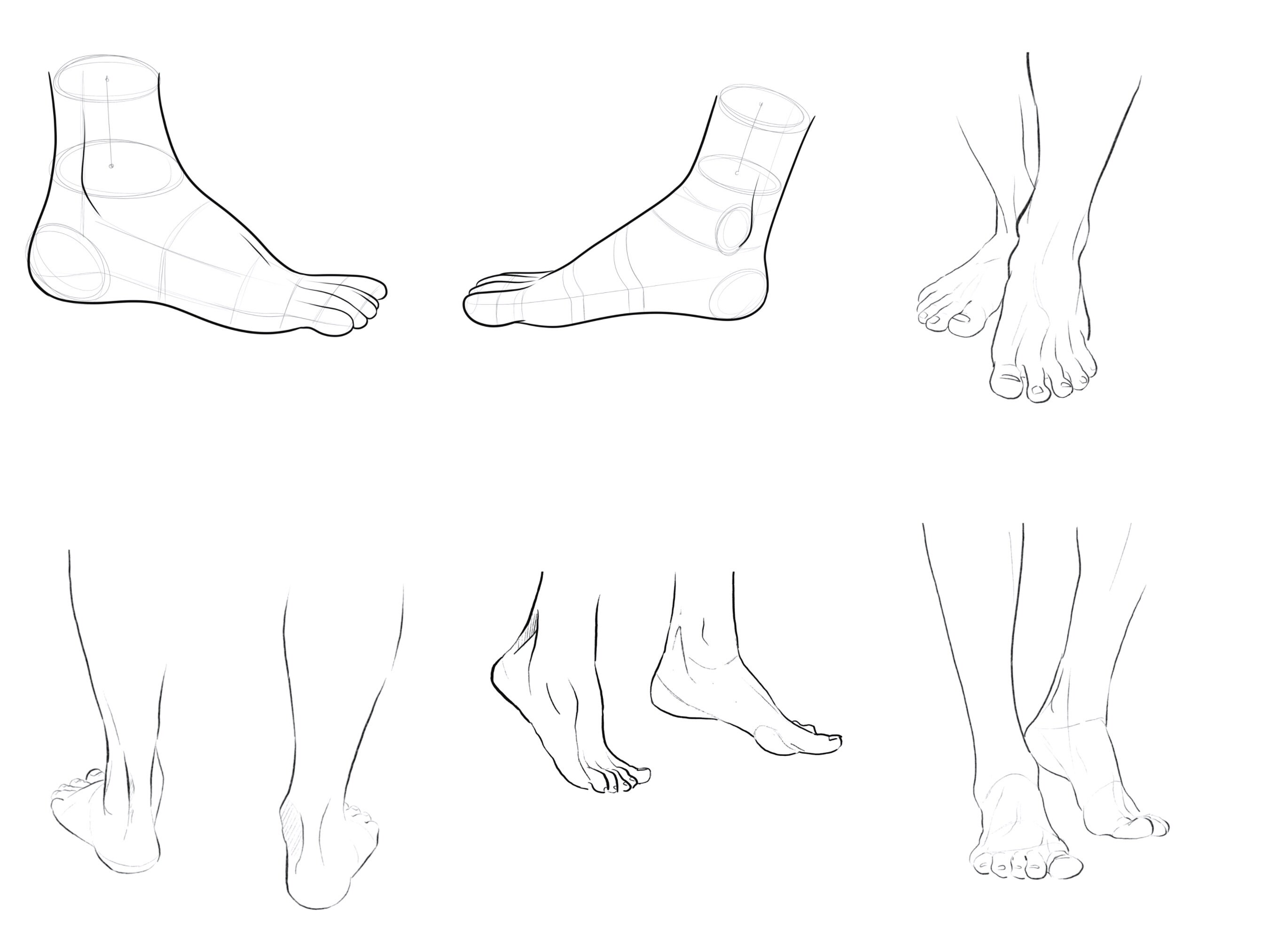 Human Portrait Feet Set 1 Procreate Brush Stamps 39 Foot - Etsy