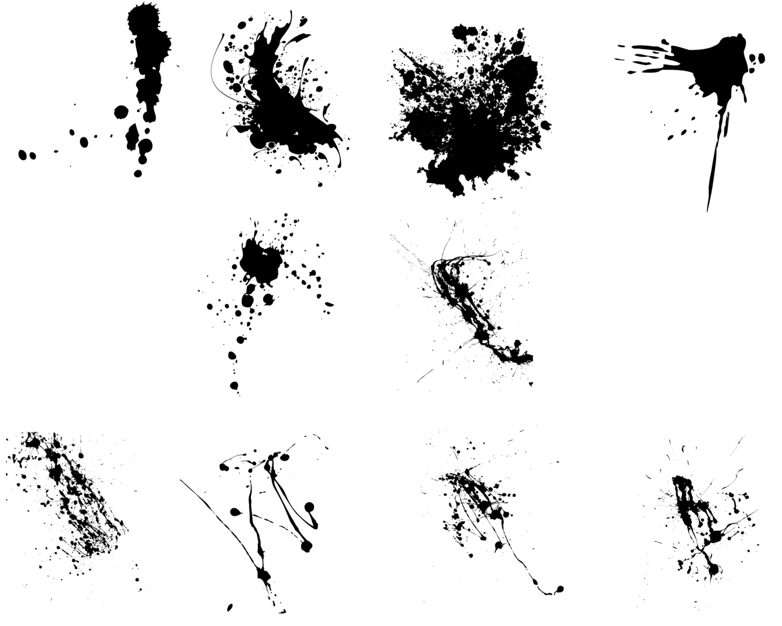Splash Splatter Marks Set 1 Procreate Brush Stamps, 60 Splashes - Etsy