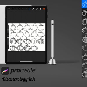 Halloween Pumpkin Procreate Brush Stamps Set 2, 19 Spooky Pumpkin ...