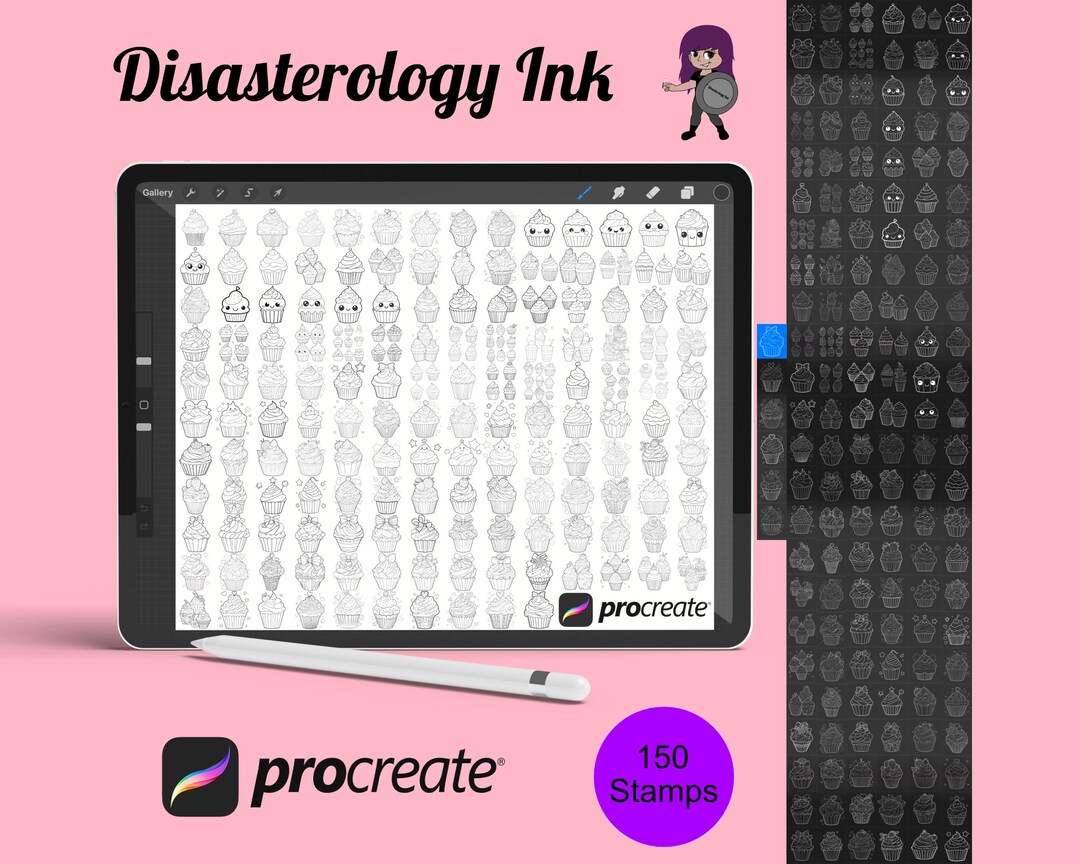 Cupcakes Set 1 Procreate Brush Stamps, 150 Cakes - Etsy
