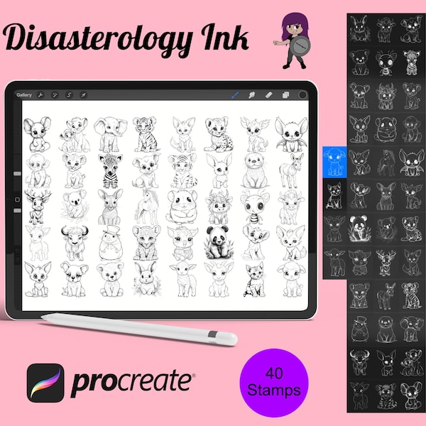 Cartoon Dogs Procreate Brush Stamps, 20 Cartoon Dogs - Etsy