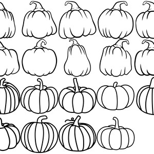 Halloween Pumpkin Procreate Brush Stamps Set 2, 19 Spooky Pumpkin ...