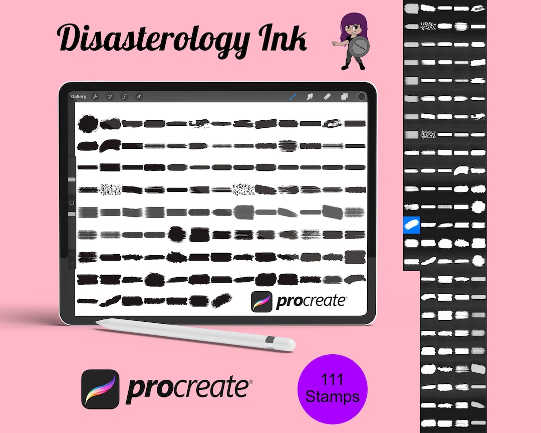 Paint Brush Swatches Set 4 Procreate Brush Stamps, 111 Swatches - Etsy