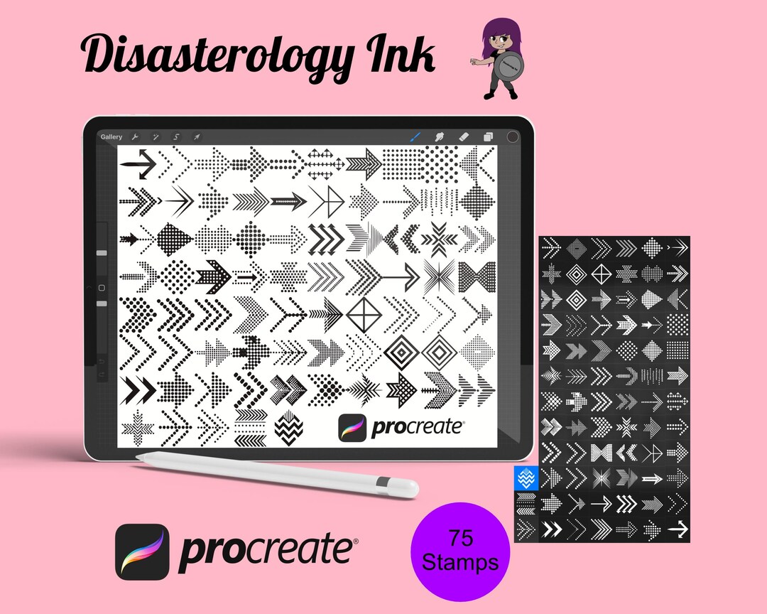 Arrow Icons Set 2 Procreate Brush Stamps, 75 Arrows - Etsy