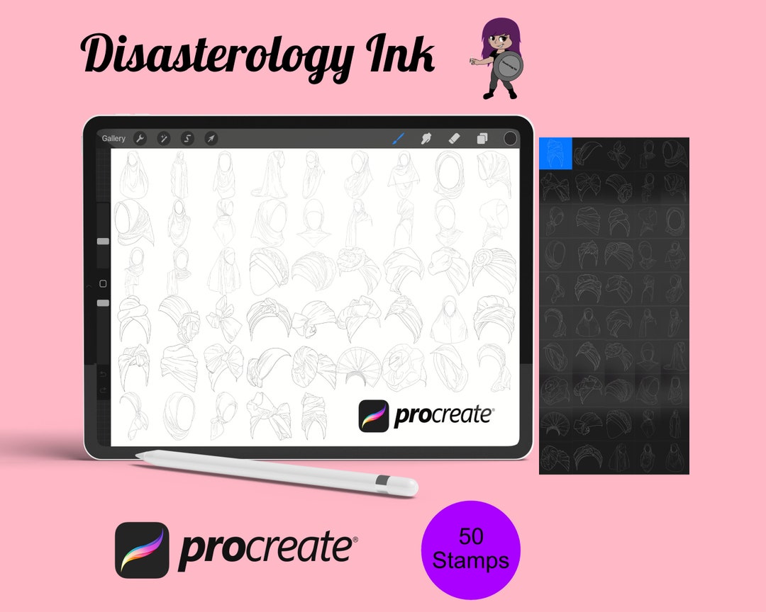 Clothing Headwear Set 1 Procreate Brush Stamps, 50 Accessories - Etsy