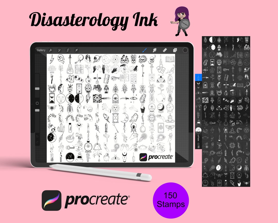 Tattoos Set 7 Procreate Brush Stamps, 150 Flash Tattoos - Etsy