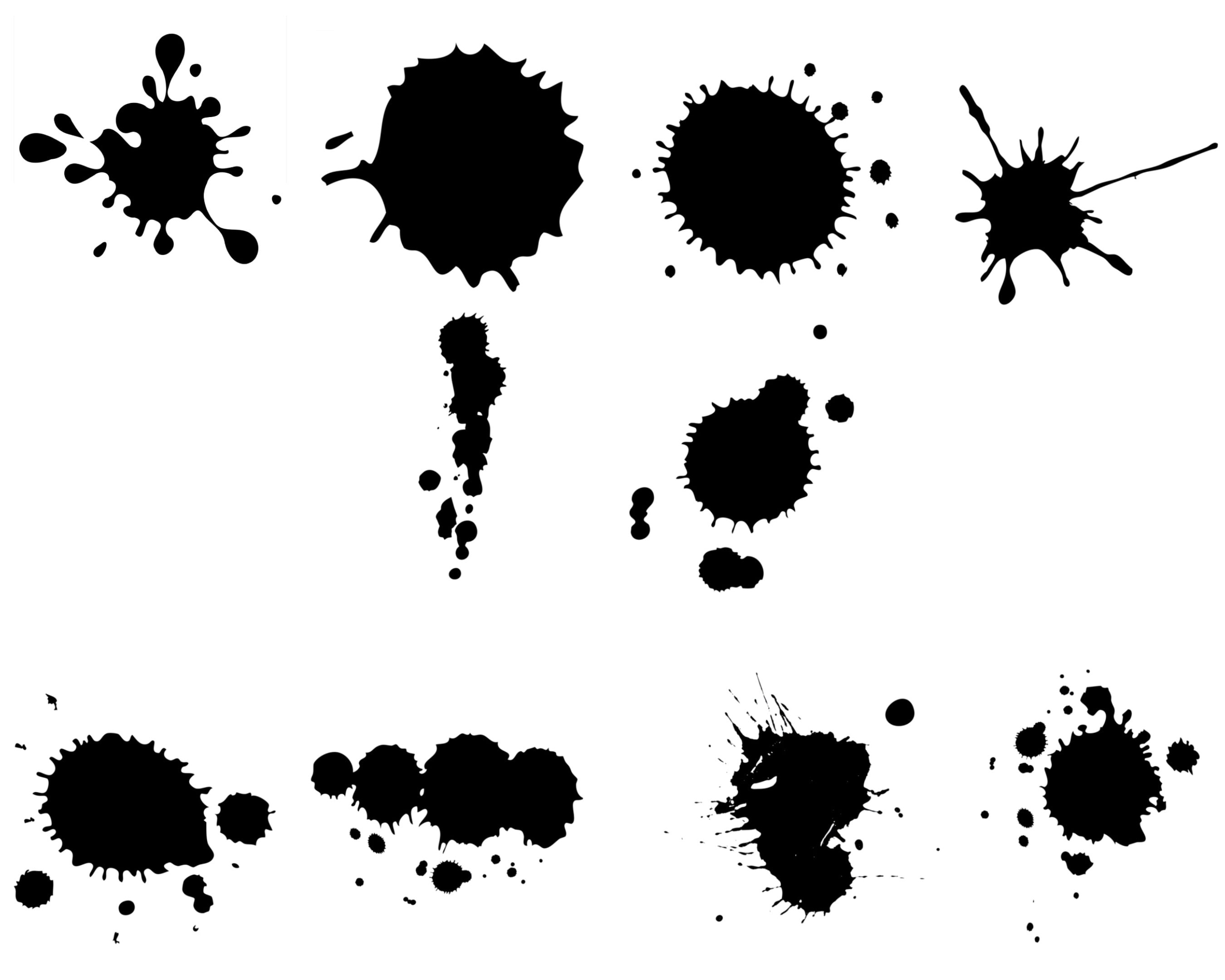 Splash Splatter Marks Set 1 Procreate Brush Stamps, 60 Splashes - Etsy