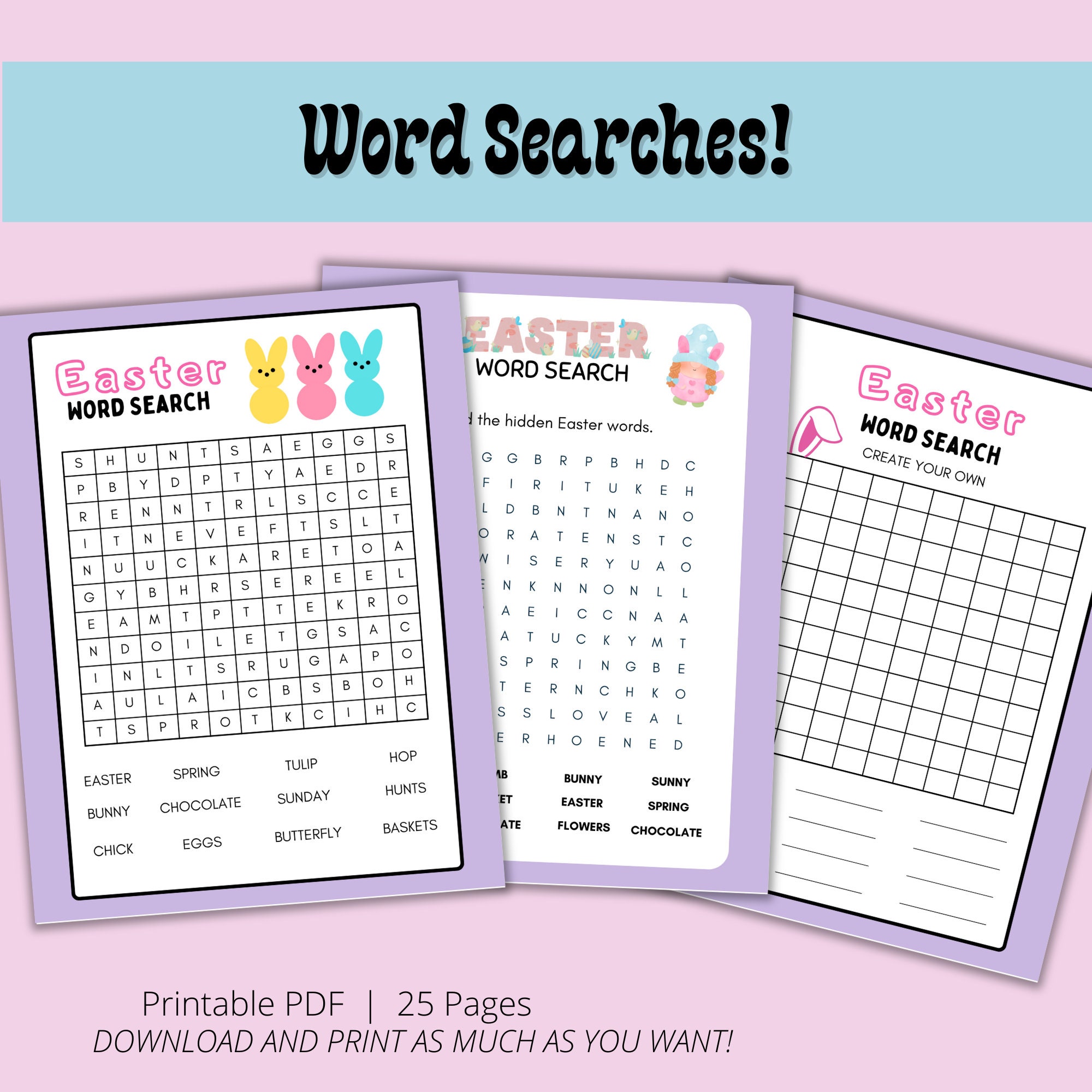 Easter Printable Kids Activity Package School Classroom Educational ...