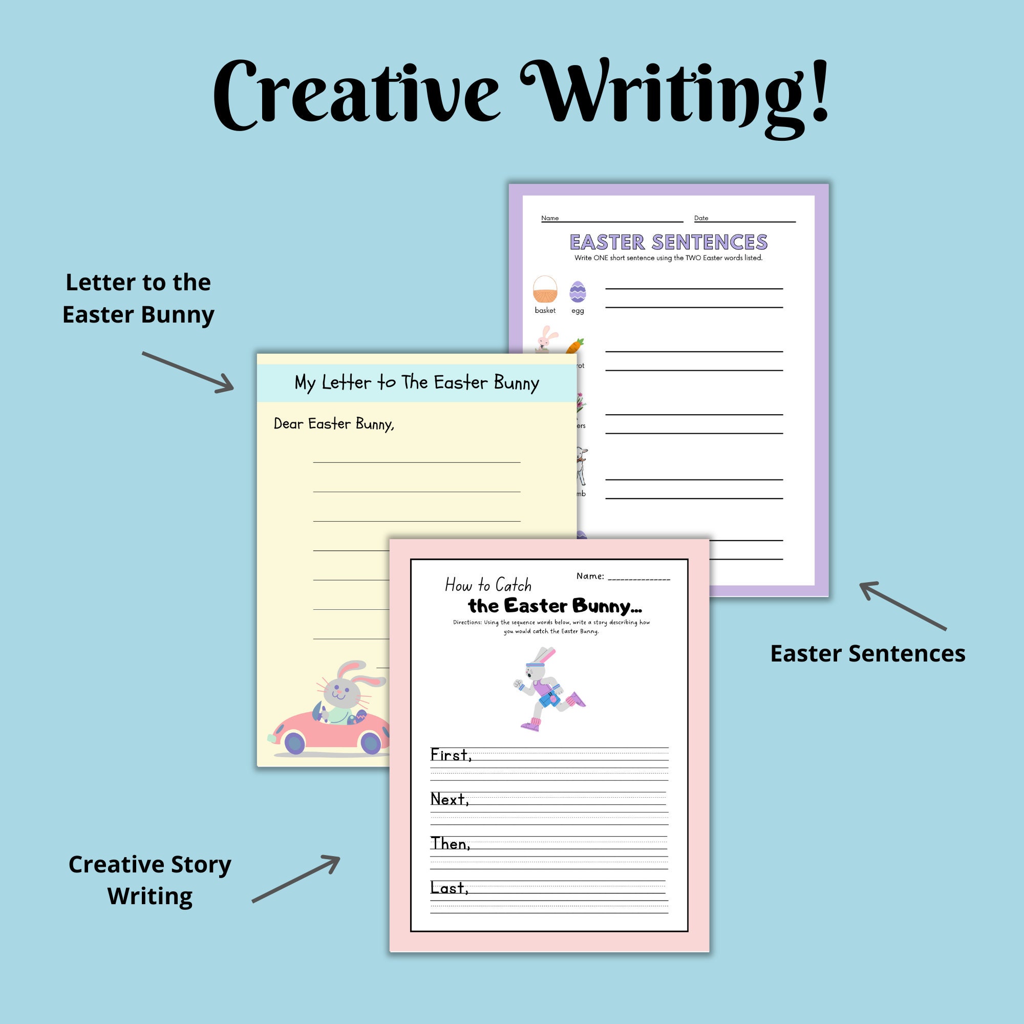 Easter Printable Kids Activity Package School Classroom Educational ...