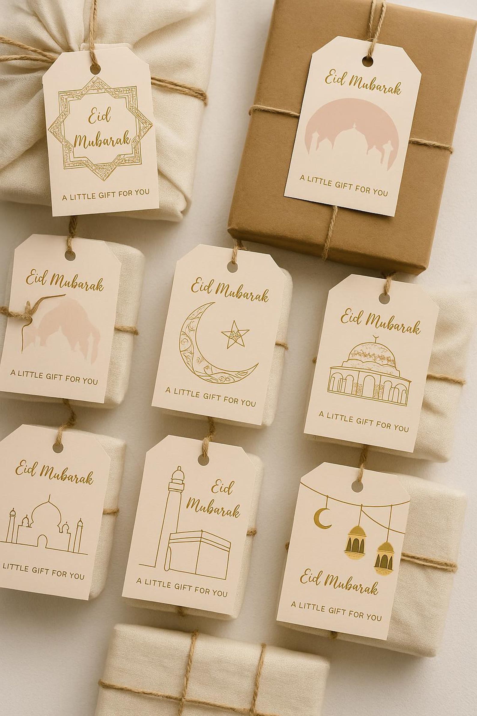Eid Mubarak Gift Tags Printable | Islamic Holiday Favors (digital ...