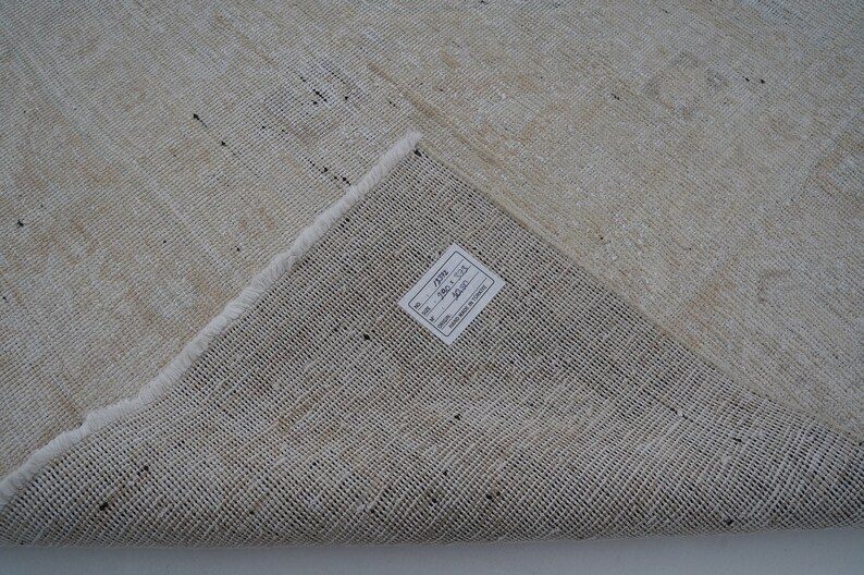 Vintage Handmade Rug, Turkish Area Rug, Oushak Antique Rug, Neutral ...