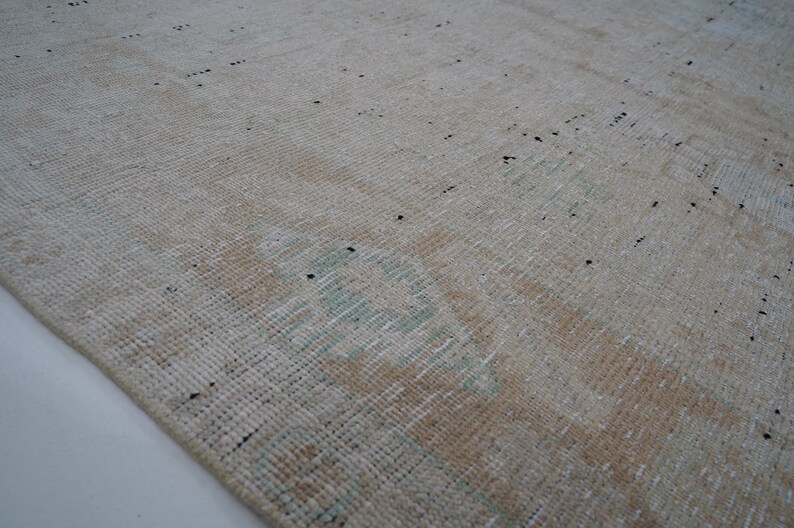 Vintage Handmade Rug, Turkish Area Rug, Oushak Antique Rug, Neutral ...
