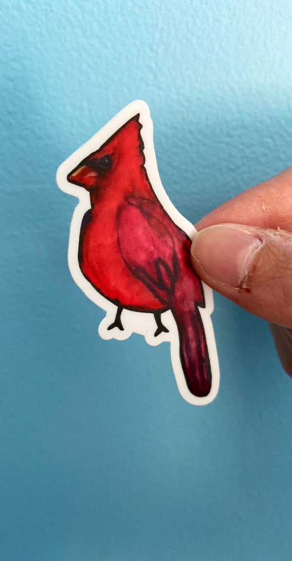 Cardinal sticker animal sticker bird sticker animal art | Etsy