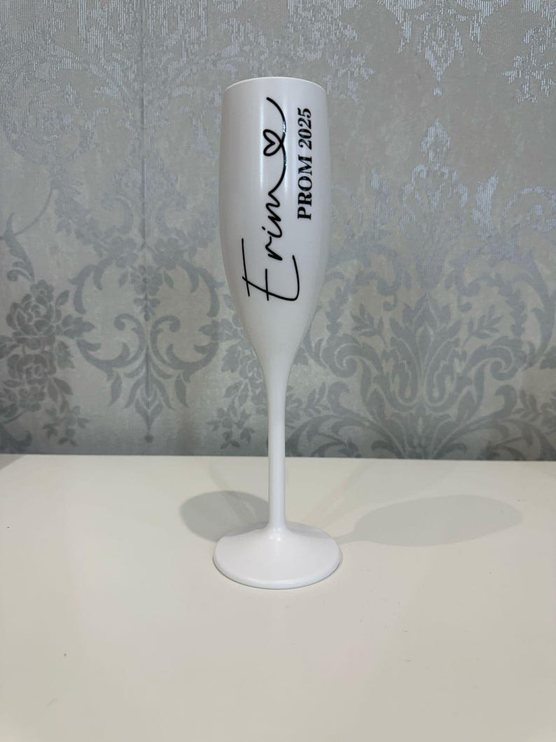 Personalised Plastic Prom Prosecco Flute | Prom Glass | Personalised ...