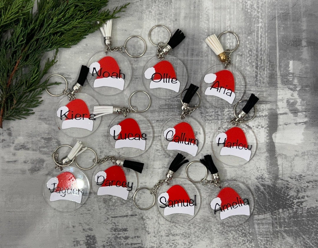 Bespoke QTY Set of Personalised Christmas Key-rings - Brilliant End of ...