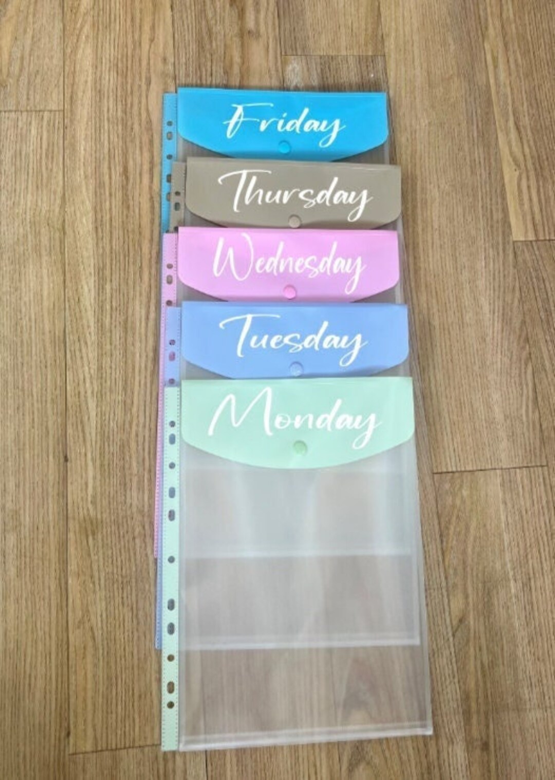5 A4 Teacher Days of the Week Files/ A4 Punch Pocket /teaching ...