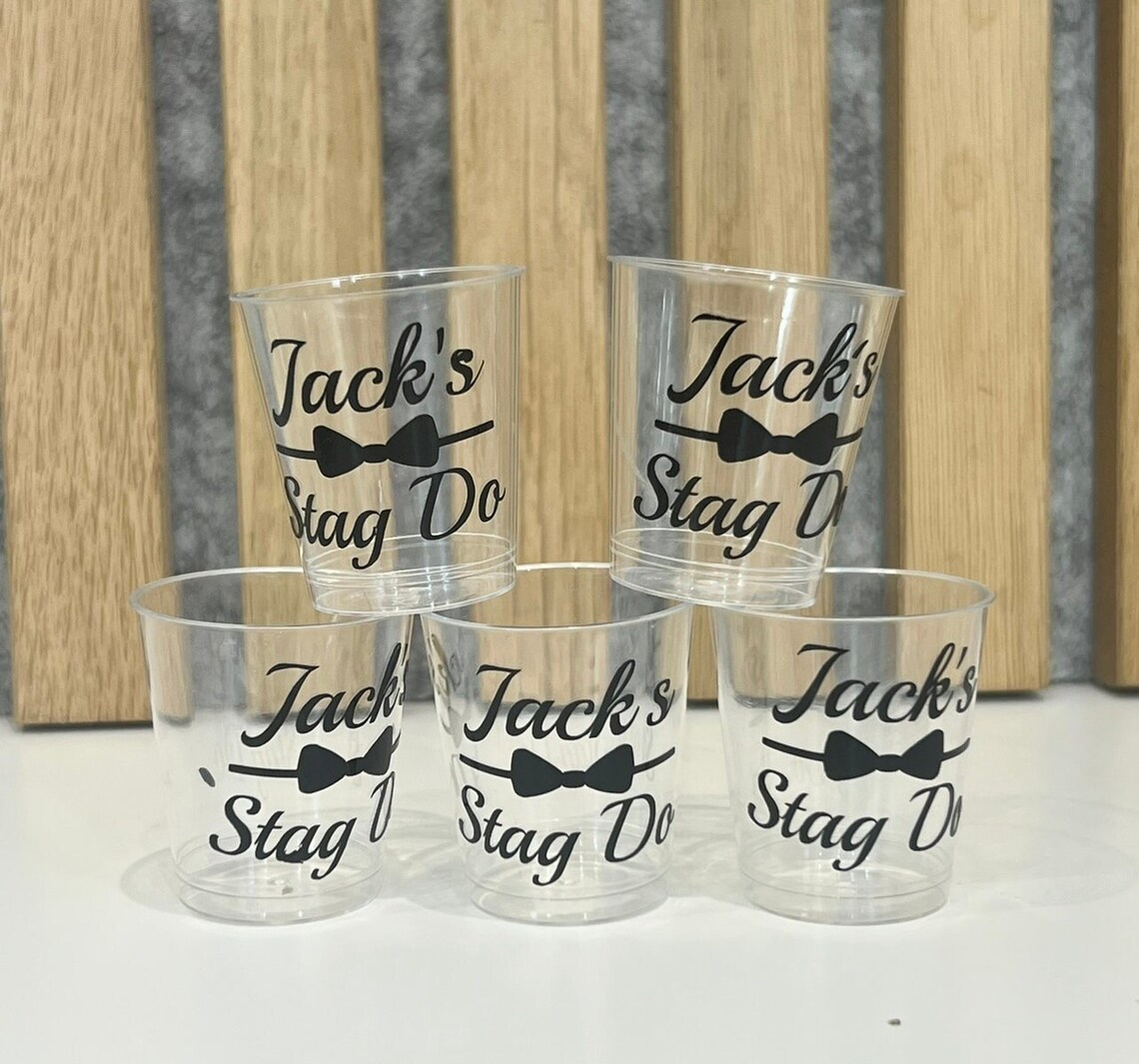 Personalised Shot Glass | Wedding Shot Glass | Plastic Shot Glasses ...