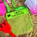 Personalised Beach Treasure Mesh Bag • Kids Shell Collecting Bag ...