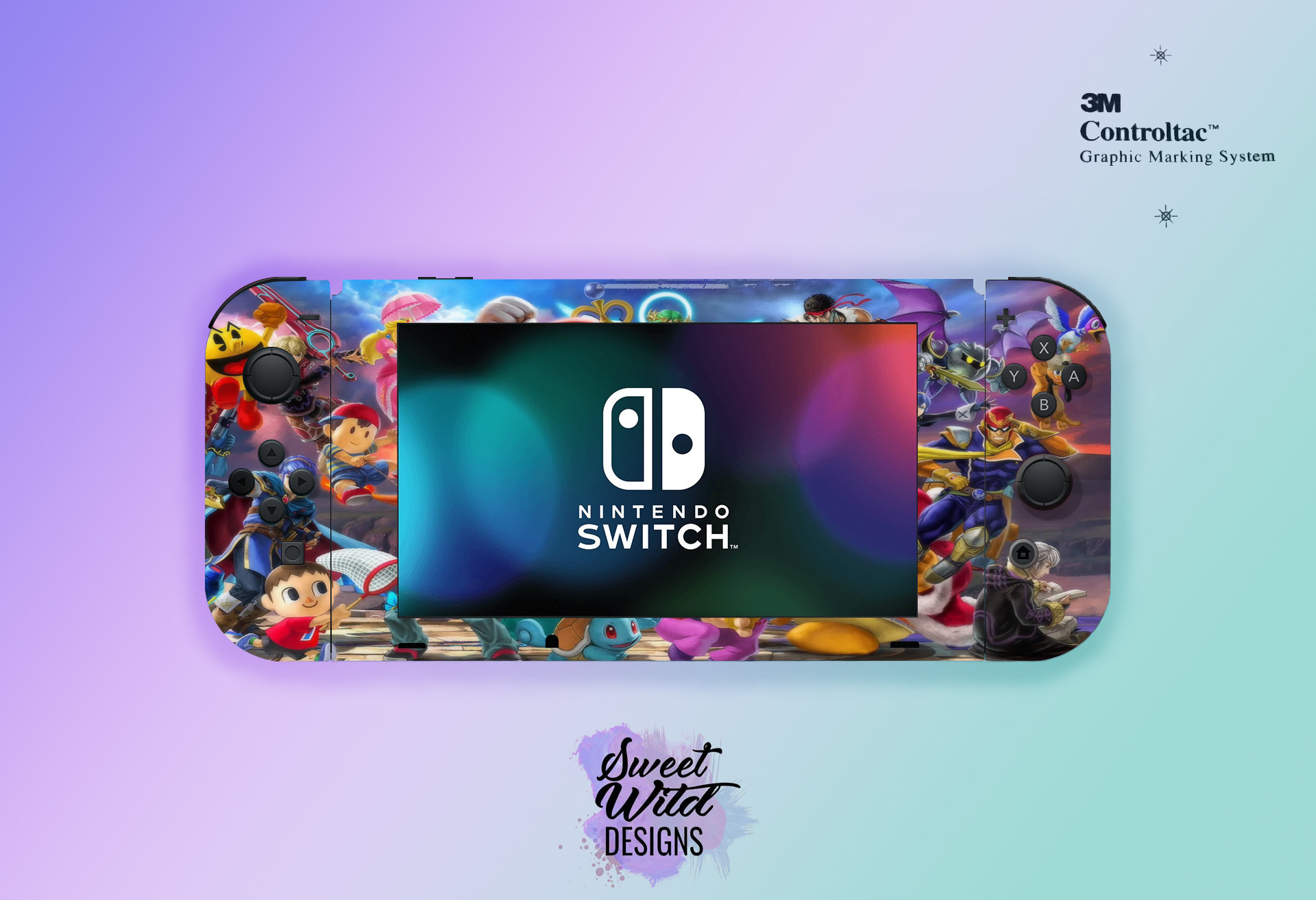 Cute Sticker With Game Super Mario Nes Nintendo Switch Skin - Etsy UK