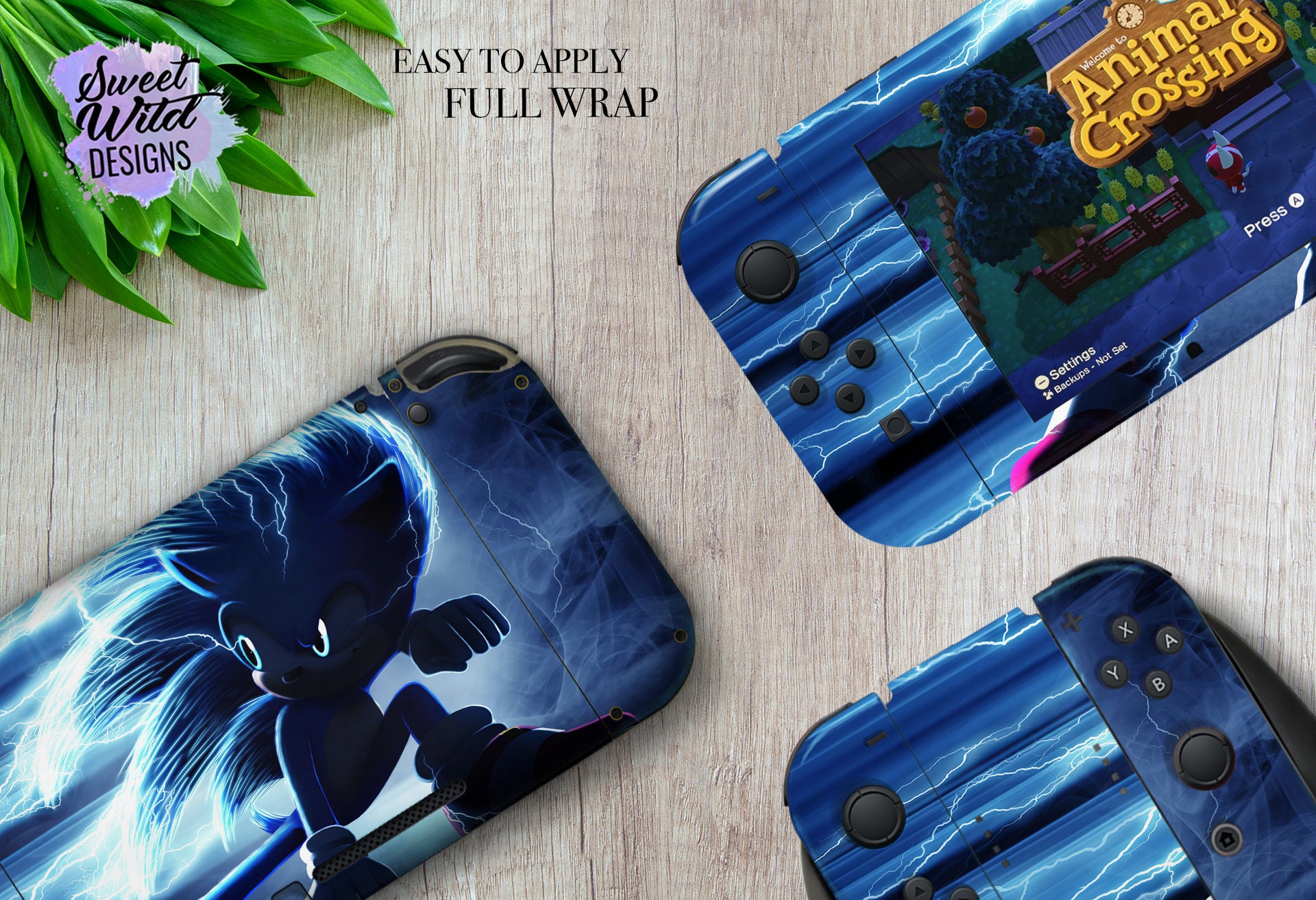 Nintendo Switch Skin Aufkleber Sonic Theme für Konsole Joy-Con und Dock ...