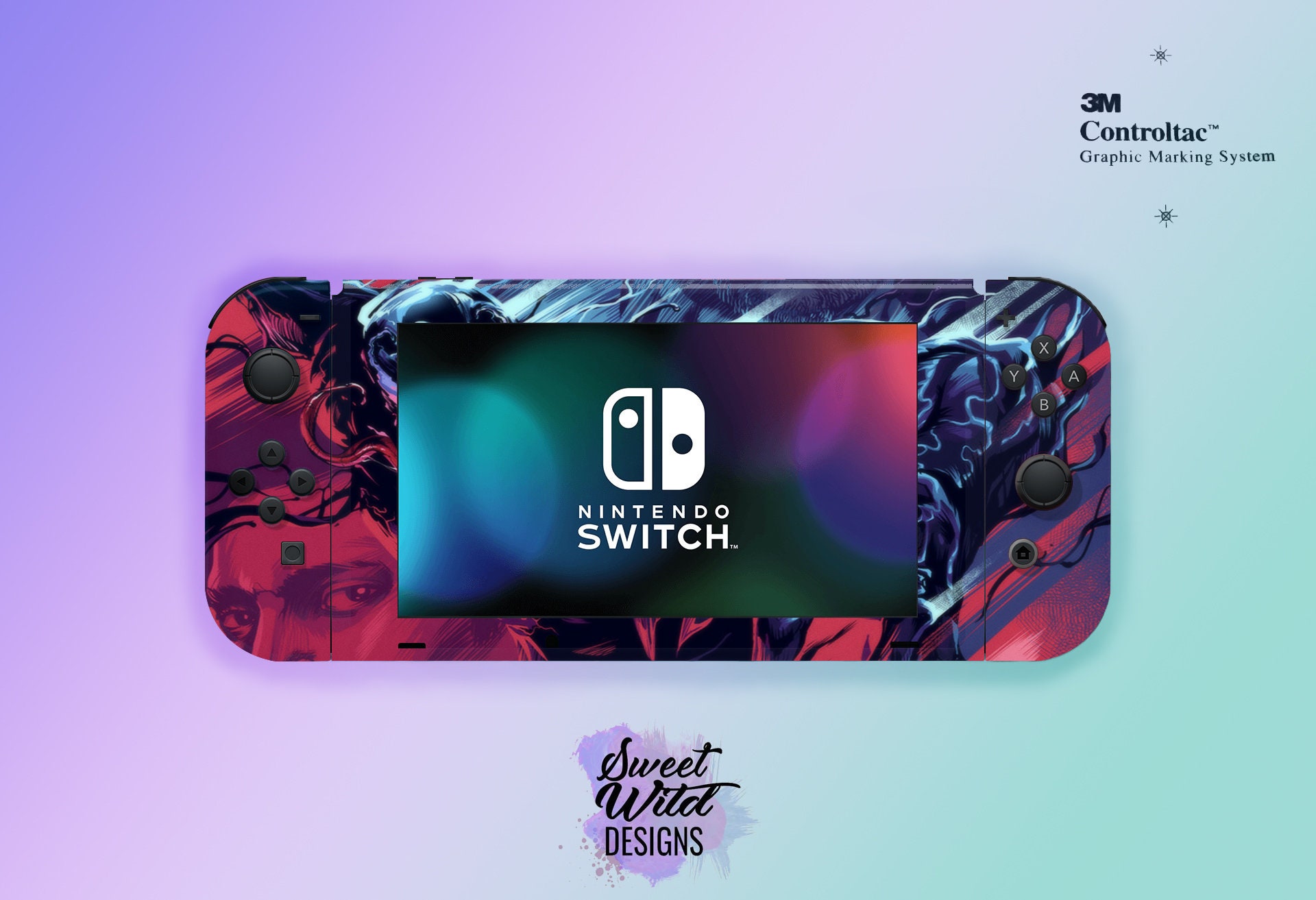 Venom Nintendo Switch Skin: Monster Comic Art Decal - Etsy