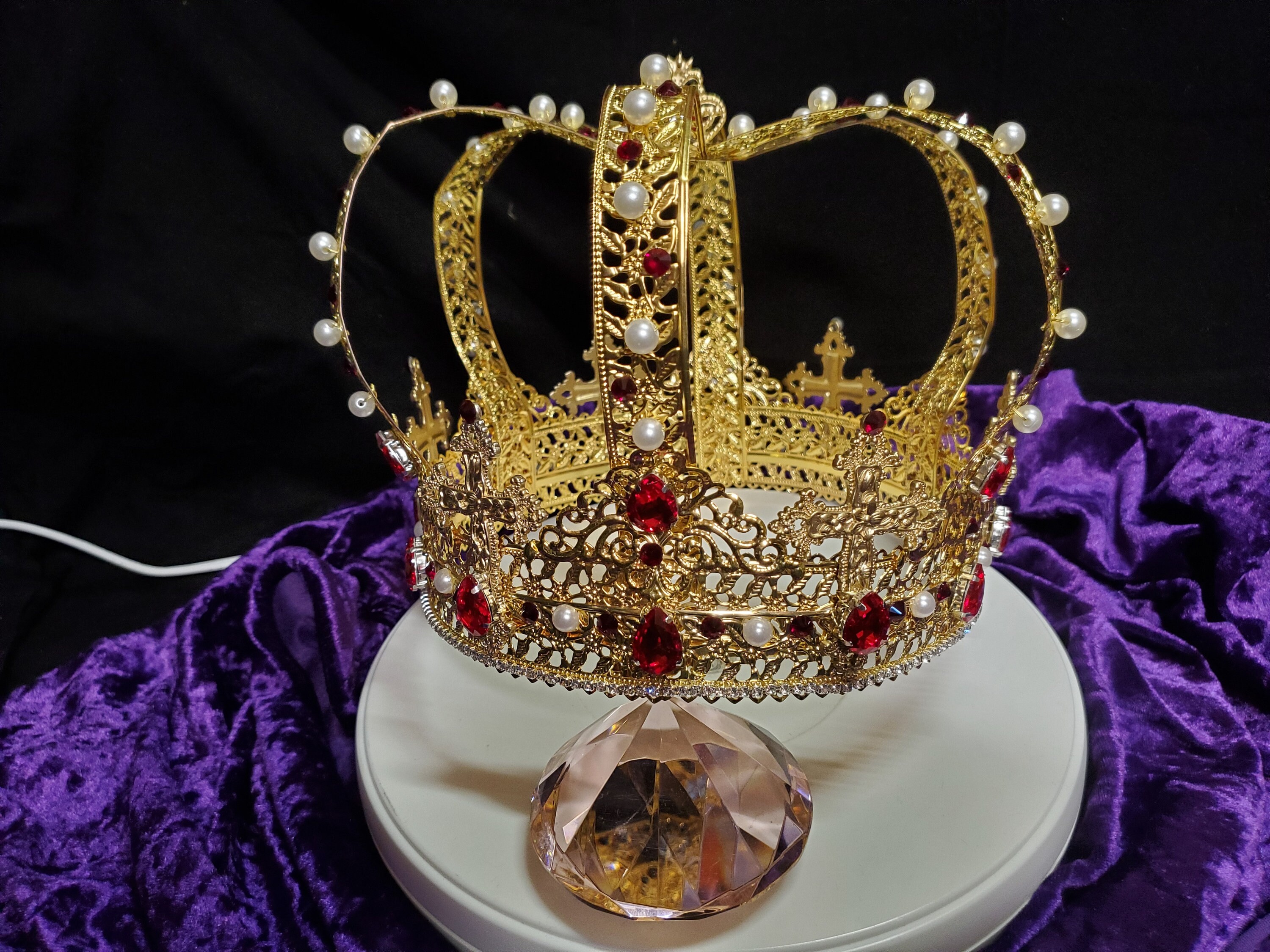 Imperial Crown. King Crown, Male Crown, Men's Crown, Crowns, Gold ...