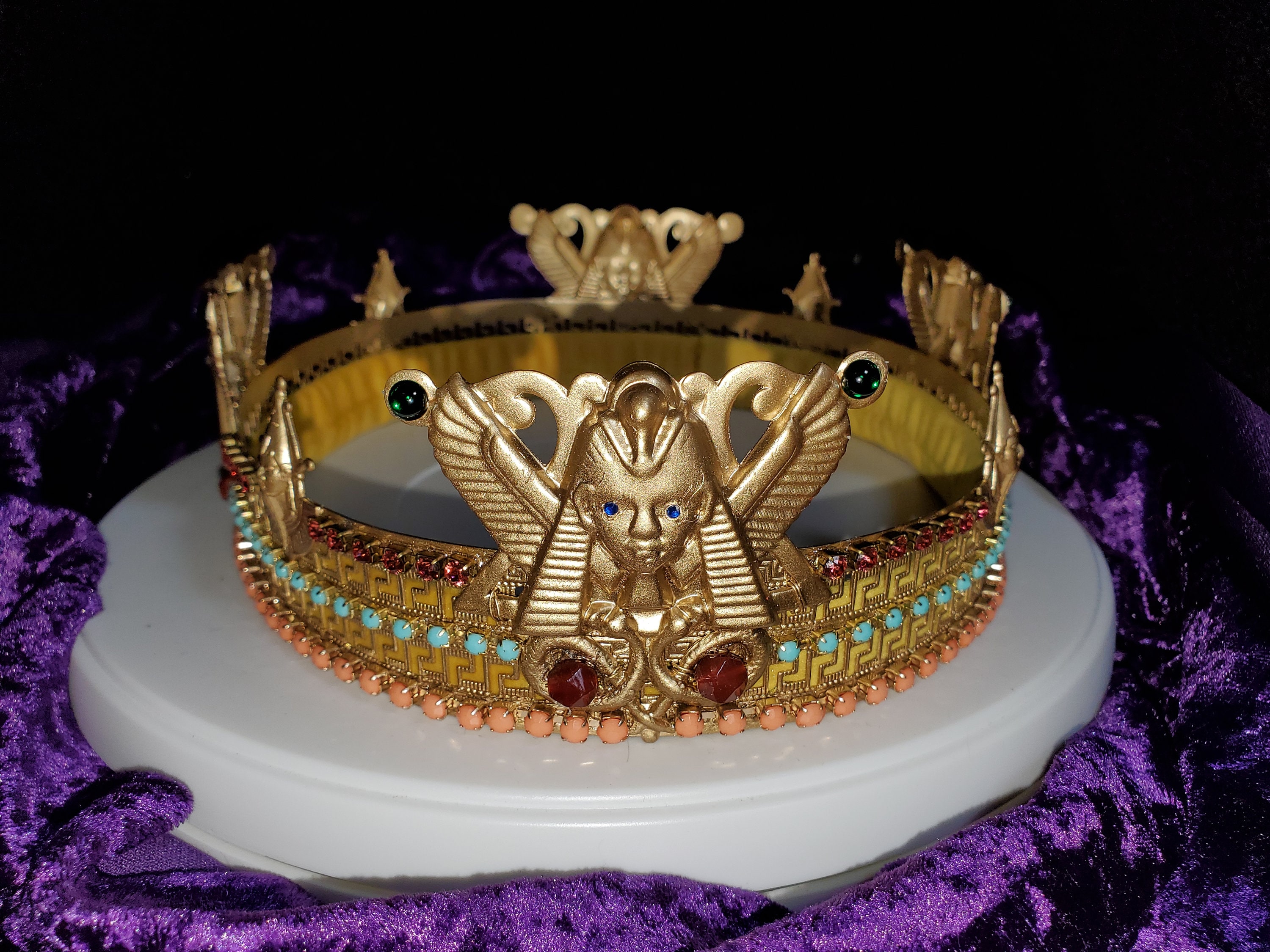 Crown of Ahman Ra, Egyptian, Custom Crown, Party Crown, Mens Crown ...
