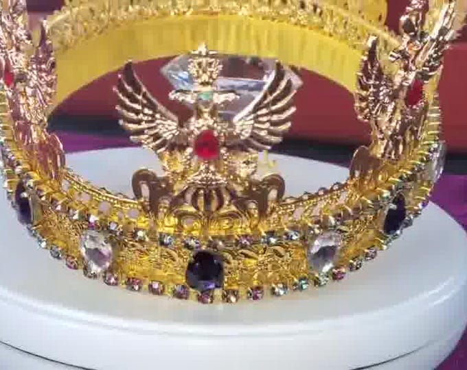 3rd Rome Crown, King Crown, Male Crown, Men's Crown, Crowns, Gold ...
