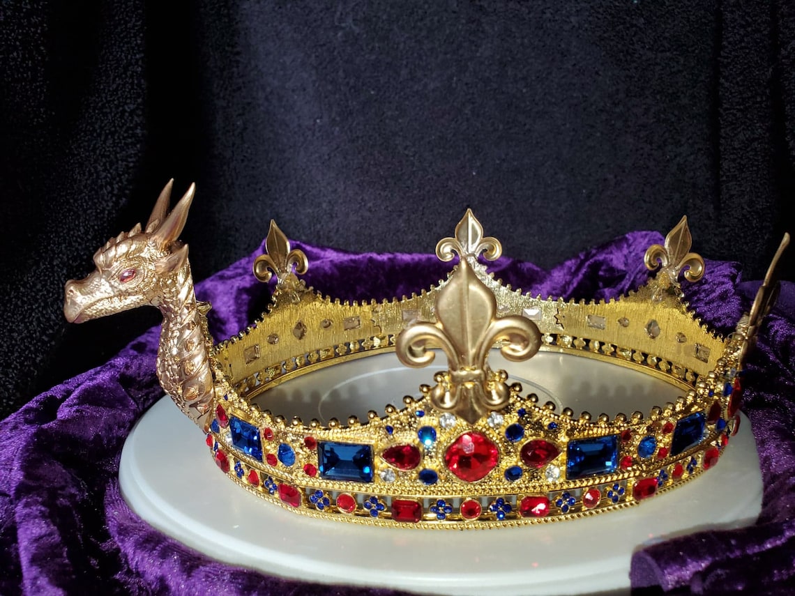 Crown of Morphos, Dragon Crown, Custom Crown, Party Crown, Mens Crown ...