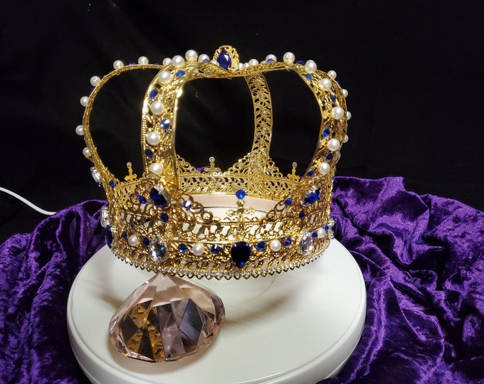 Imperial Crown. King Crown, Male Crown, Men's Crown, Crowns, Gold ...
