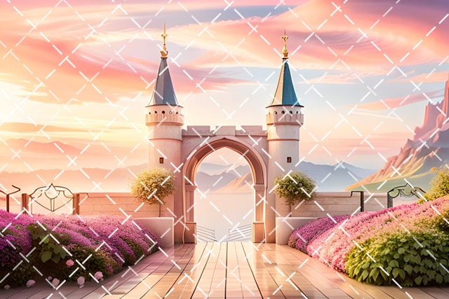 Bundle 12 Digital Backdrops Fantasy Castle Fairy Tale Digital ...