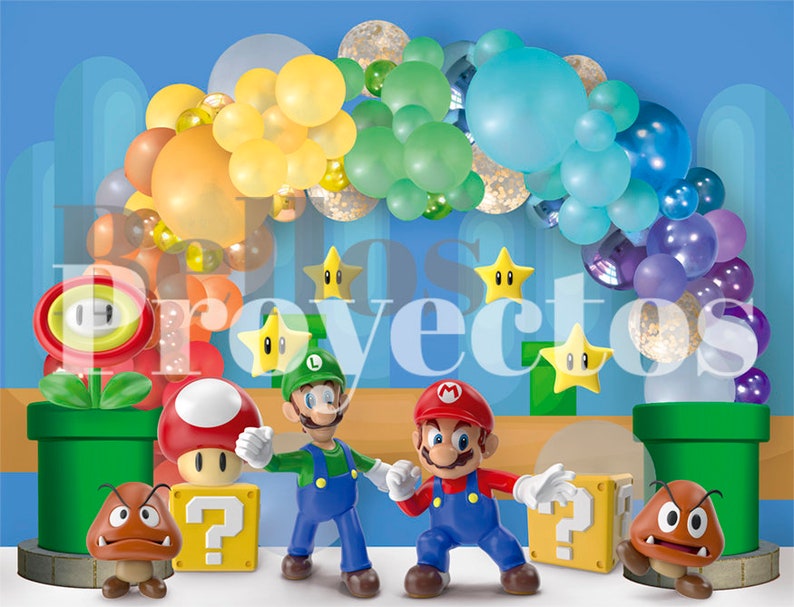 Cakesmash Super Mario Bros Digital Background Digital Backdrop Studio ...