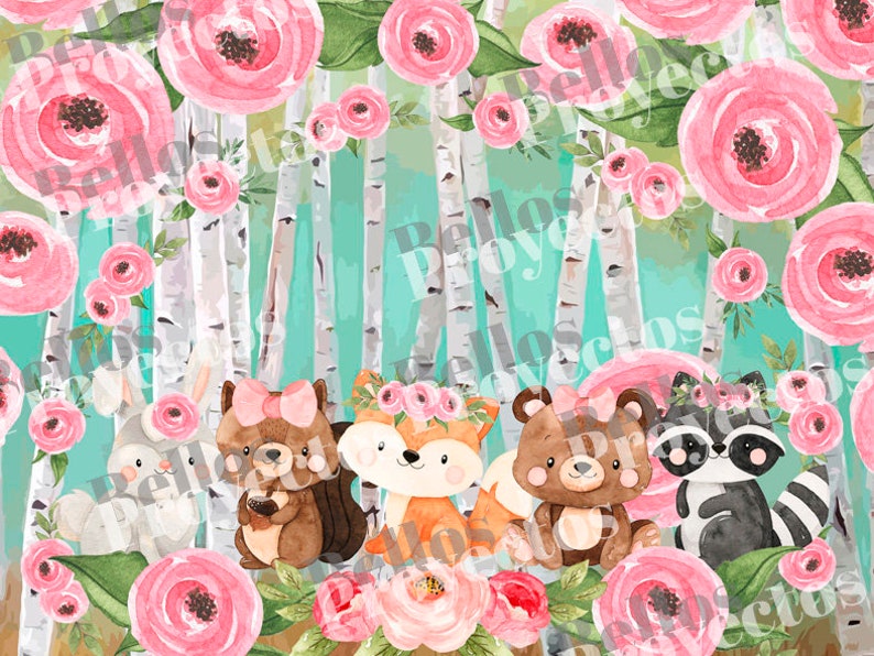 Animalitos Del Bosque Shabby Chic - Forest Animals - Digital Digital ...