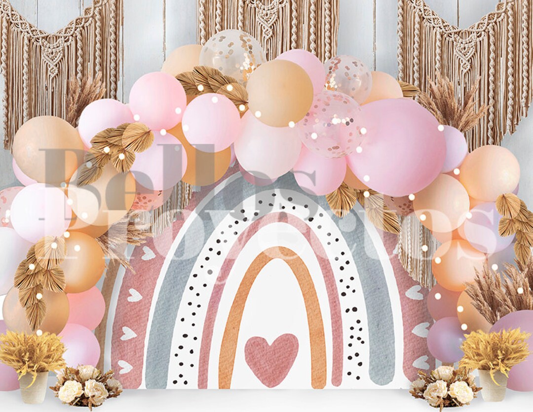 Boho Rainbow Digital Background Digital Backdrop Studio Backdrops ...
