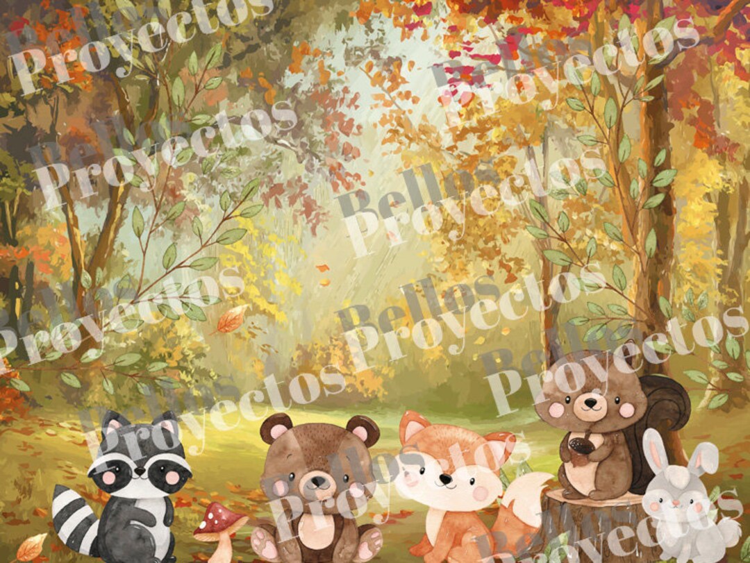 Forest Animals Forest Animals Digital Digital Backdrop Studio Backdrops ...