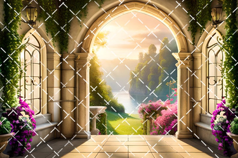 Bundle 12 Digital Backdrops Fantasy Castle Fairy Tale Digital ...