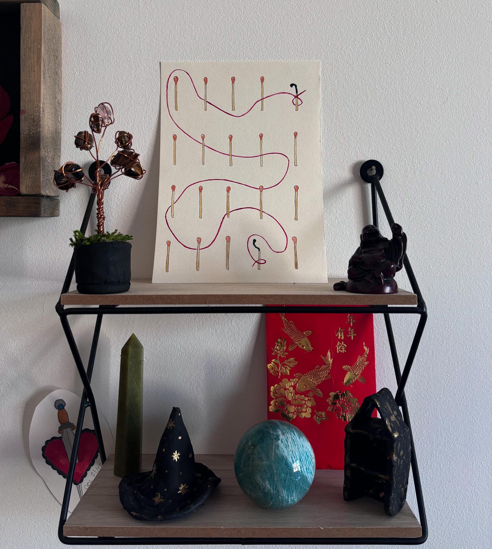 Red String Theory // Twin Flame — Water Colour Painting - Etsy