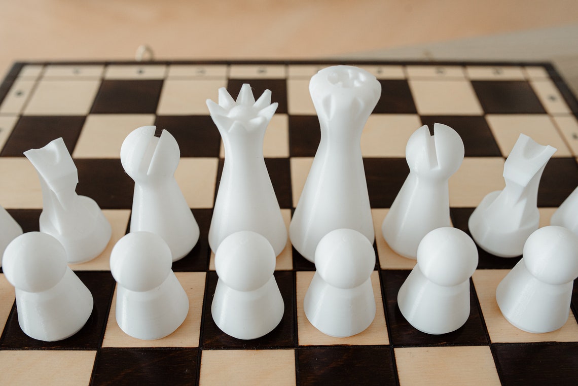 Piezas minimalistas de ajedrez impresas en 3D | Etsy
