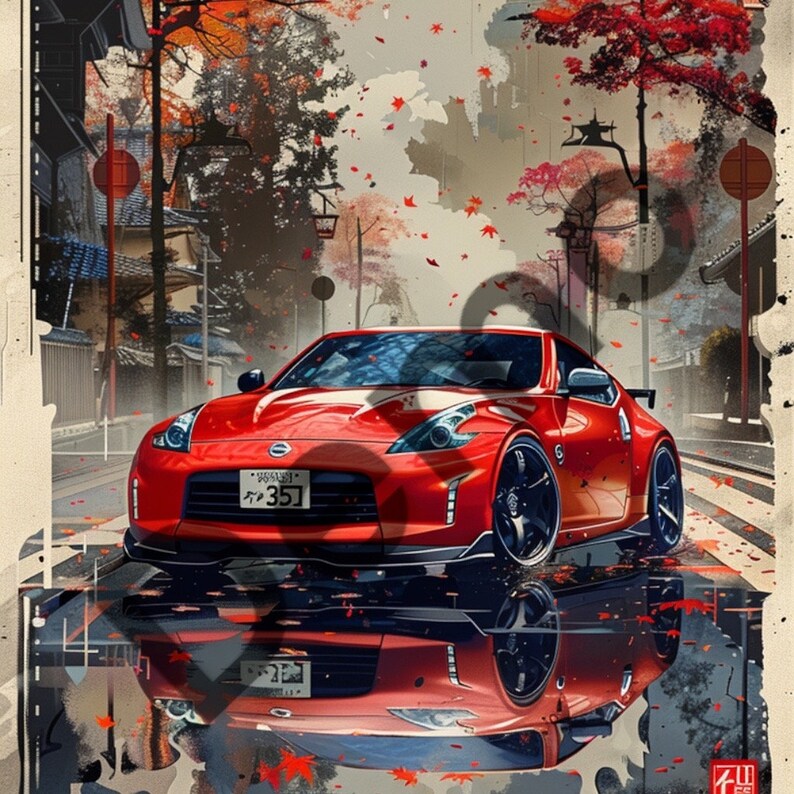 Digital Image 350z Cartoon Art - Etsy