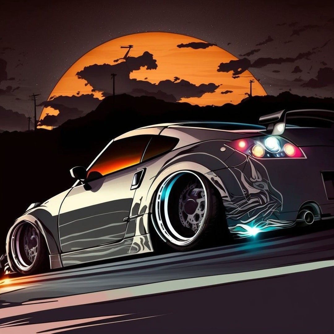 Digital Image 350z Cartoon Art - Etsy