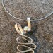 Beautiful Flat Silver Wire Pendant/necklace - Etsy